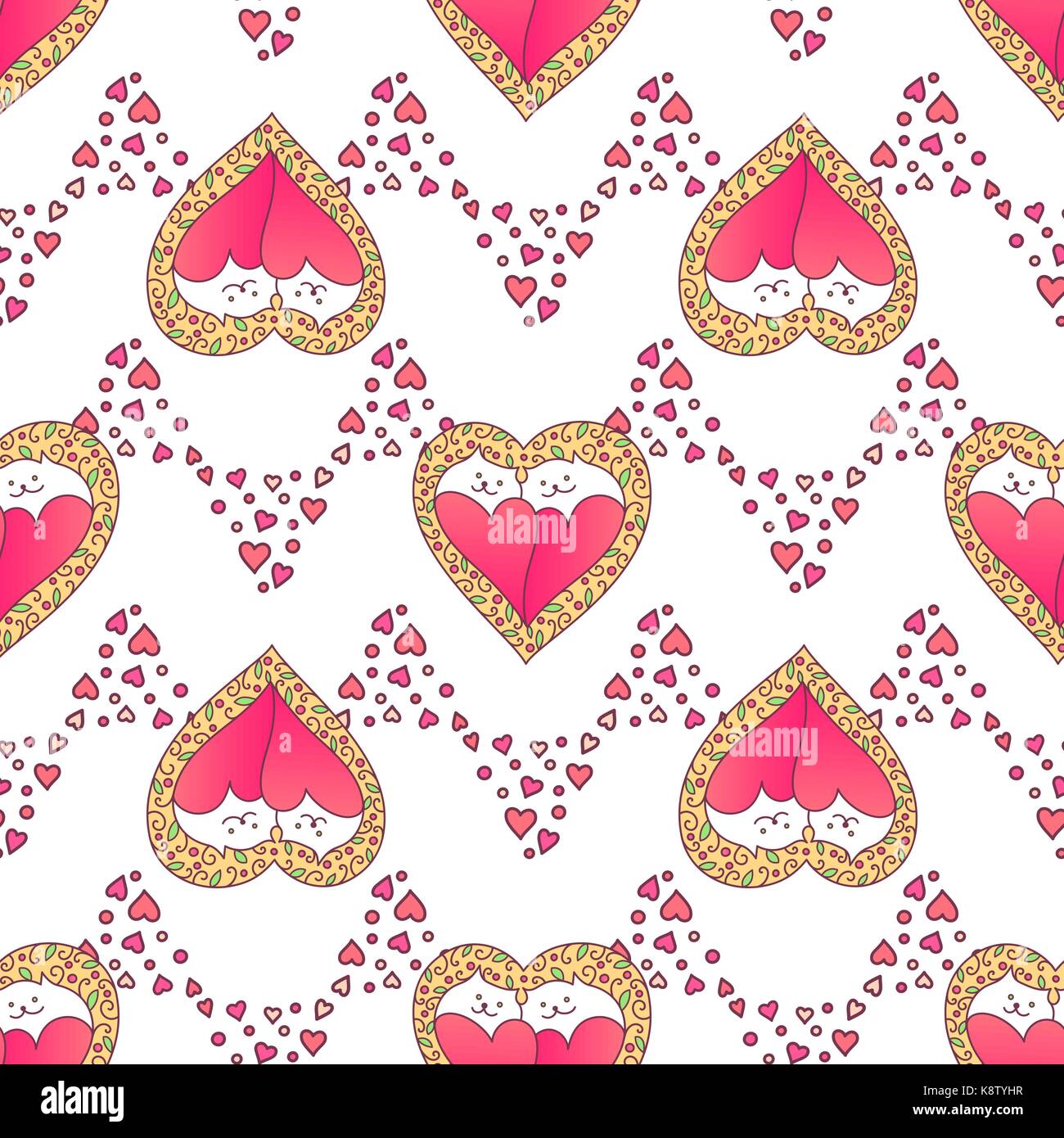 Seamless pattern cats Stock Vector Image & Art - Alamy