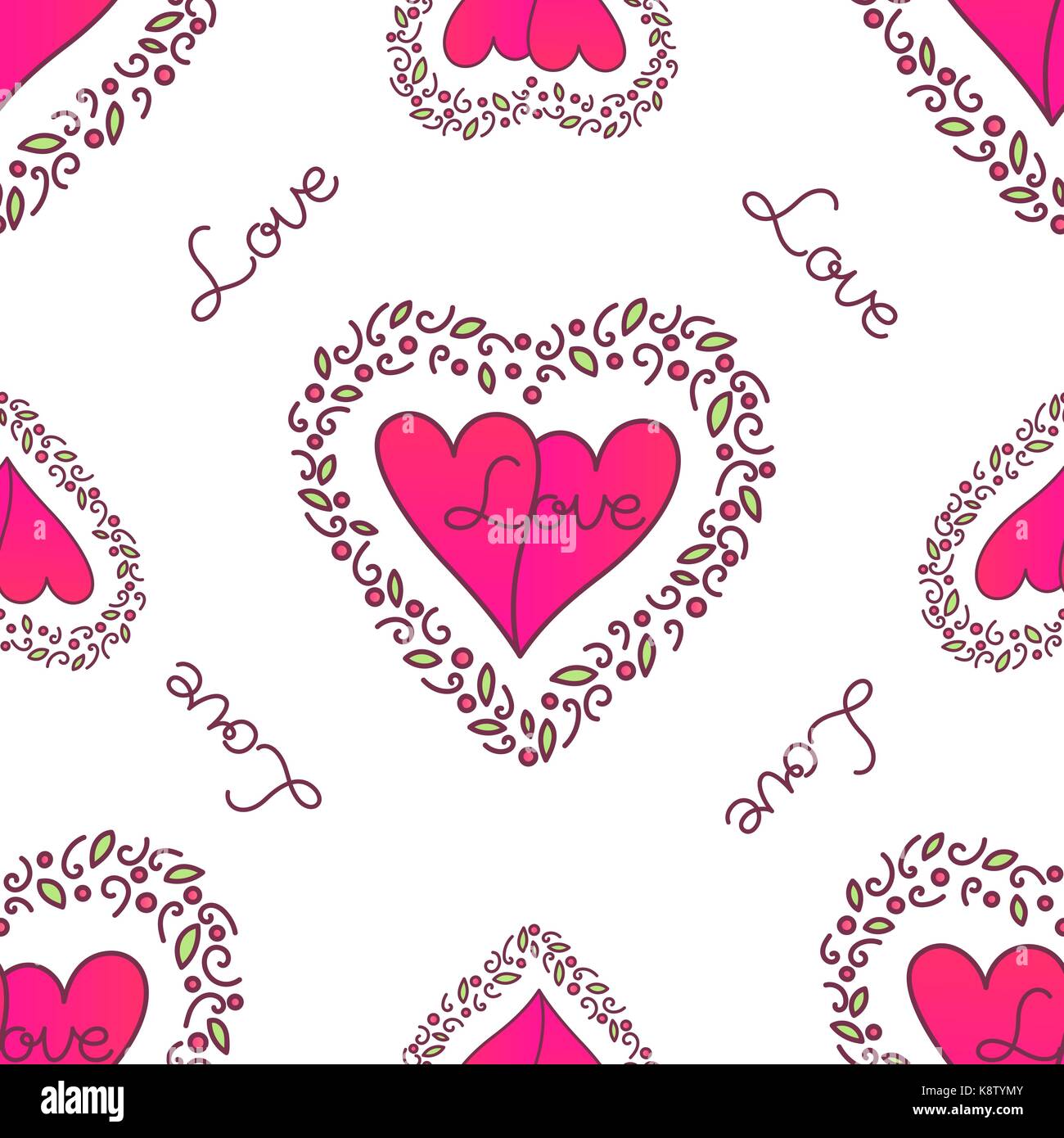 Valentines day pattern background Stock Vector Images - Alamy