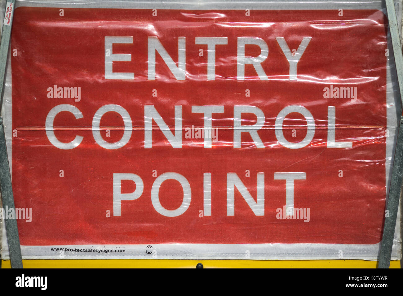 An Entry Control Point sign on display during the Emergency Services ...