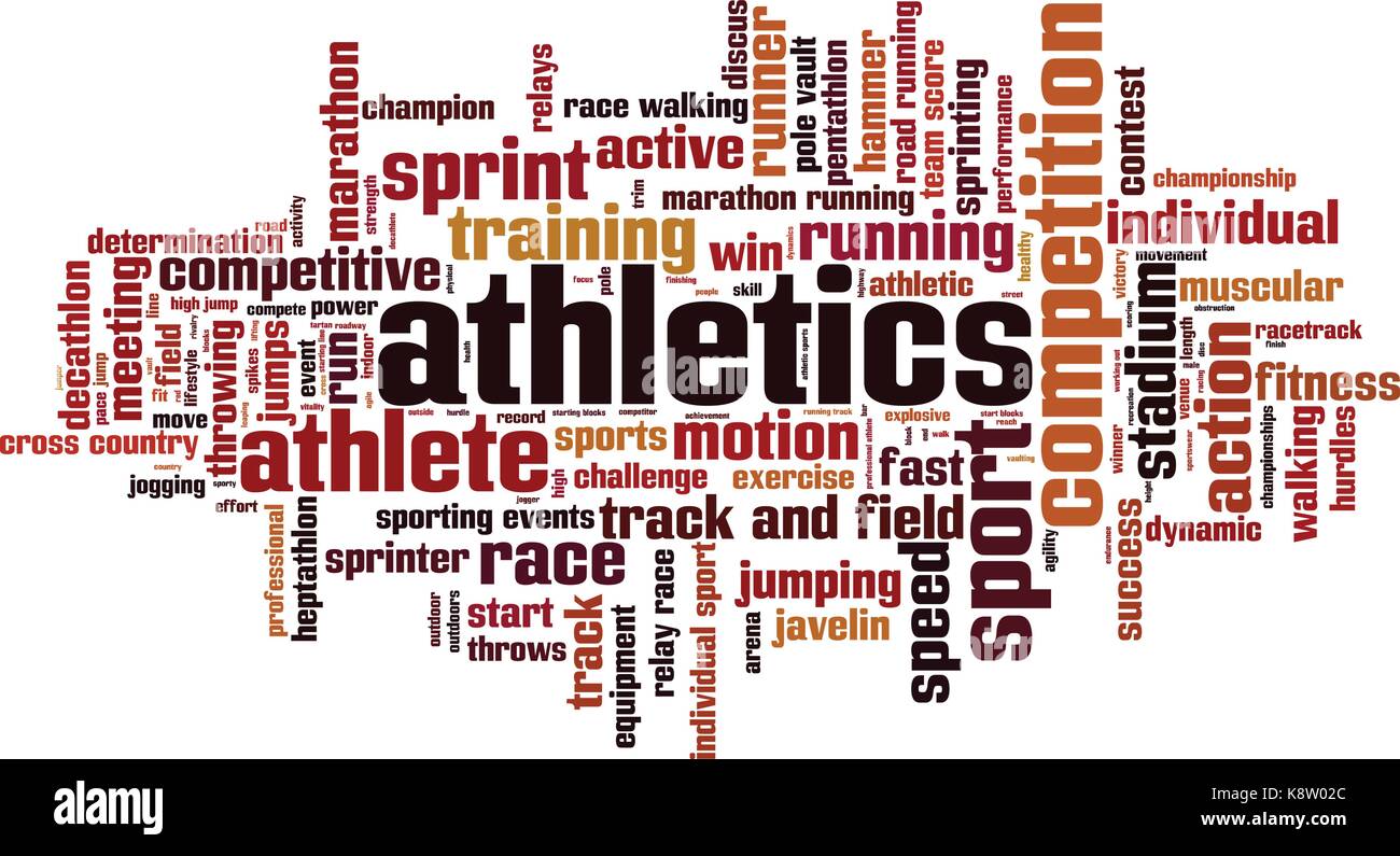 Athletics word cloud concept. Vector illustration Stock Vector Image ...