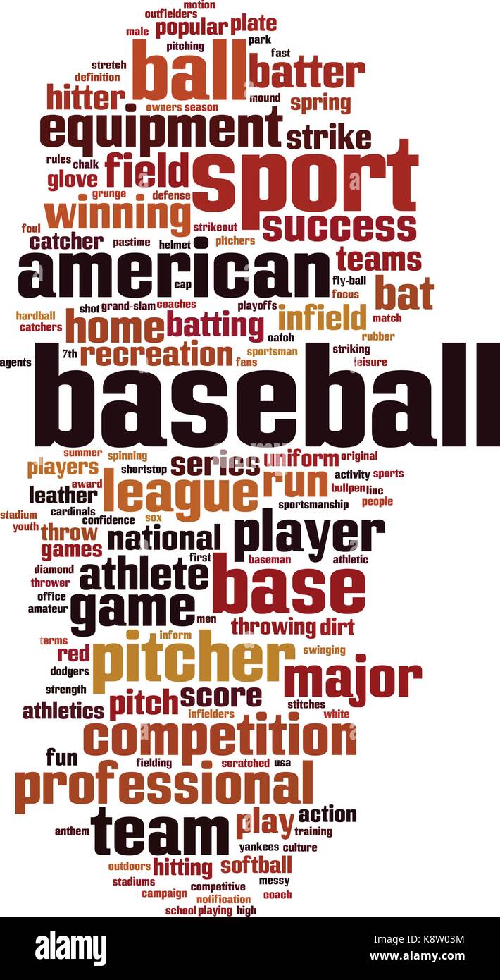 Baseball word cloud concept. Vector illustration Stock Vector Image ...