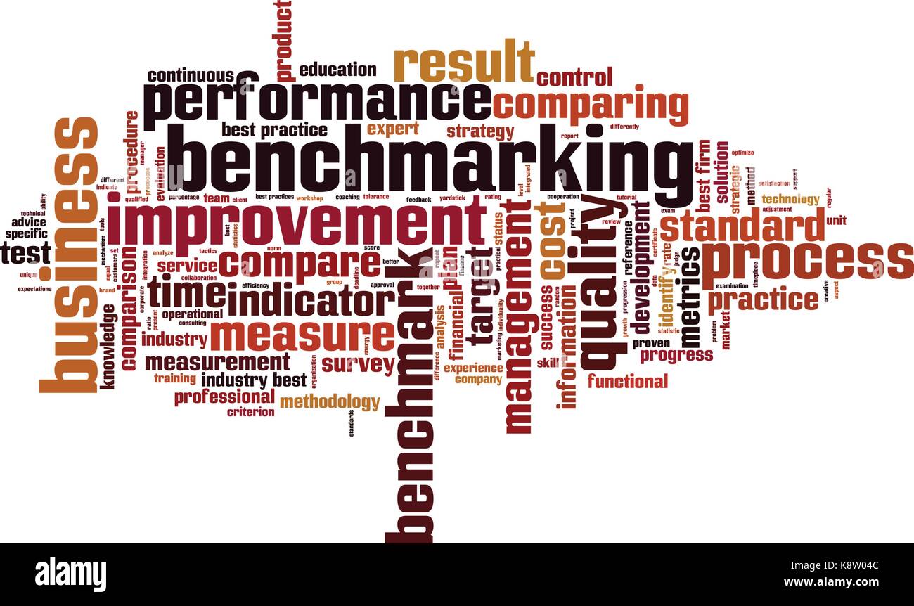 Benchmarking word cloud concept. Vector illustration Stock Vector Image ...