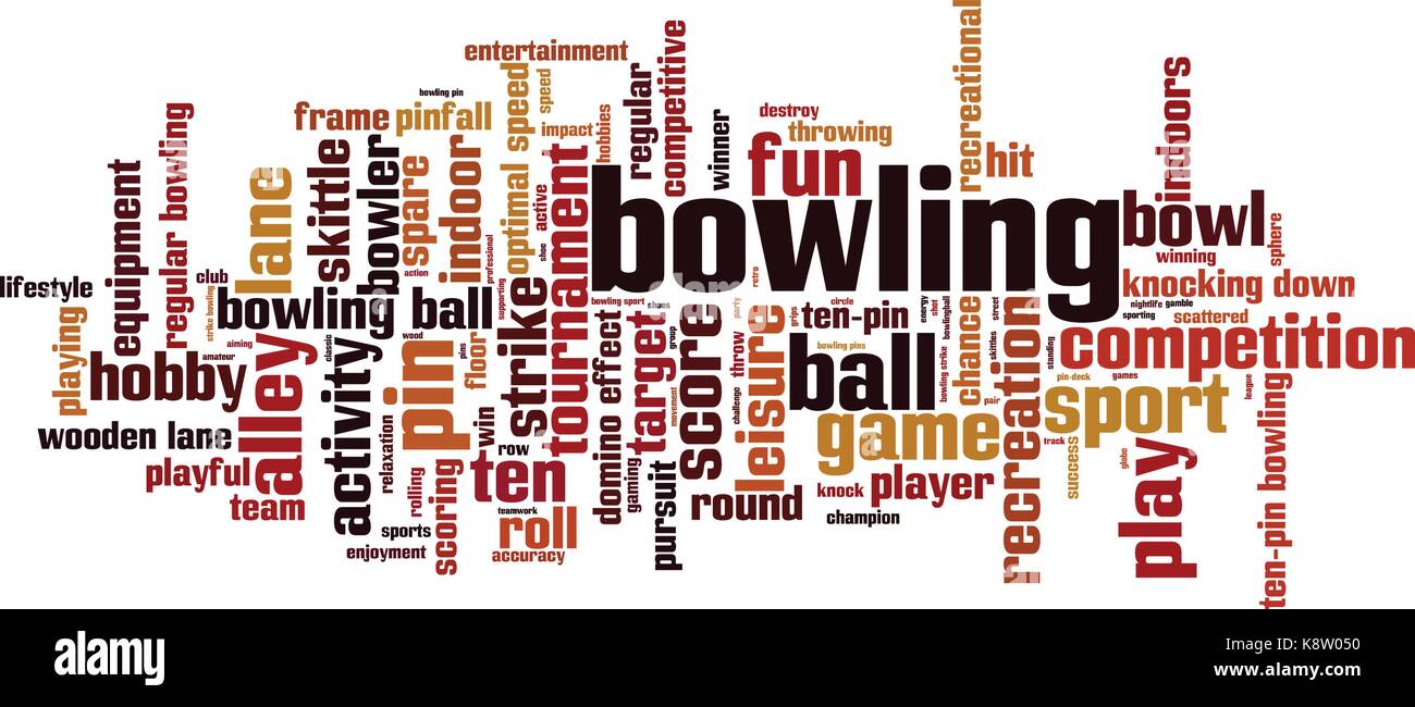 Bowling word cloud concept. Vector illustration Stock Vector Image ...