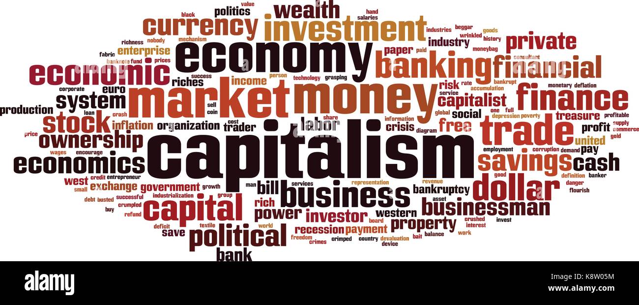 Capitalism word cloud concept. Vector illustration Stock Vector Image ...