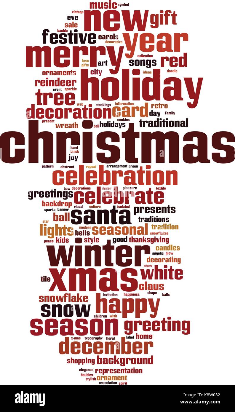 Christmas word cloud concept. Vector illustration Stock Vector Image ...