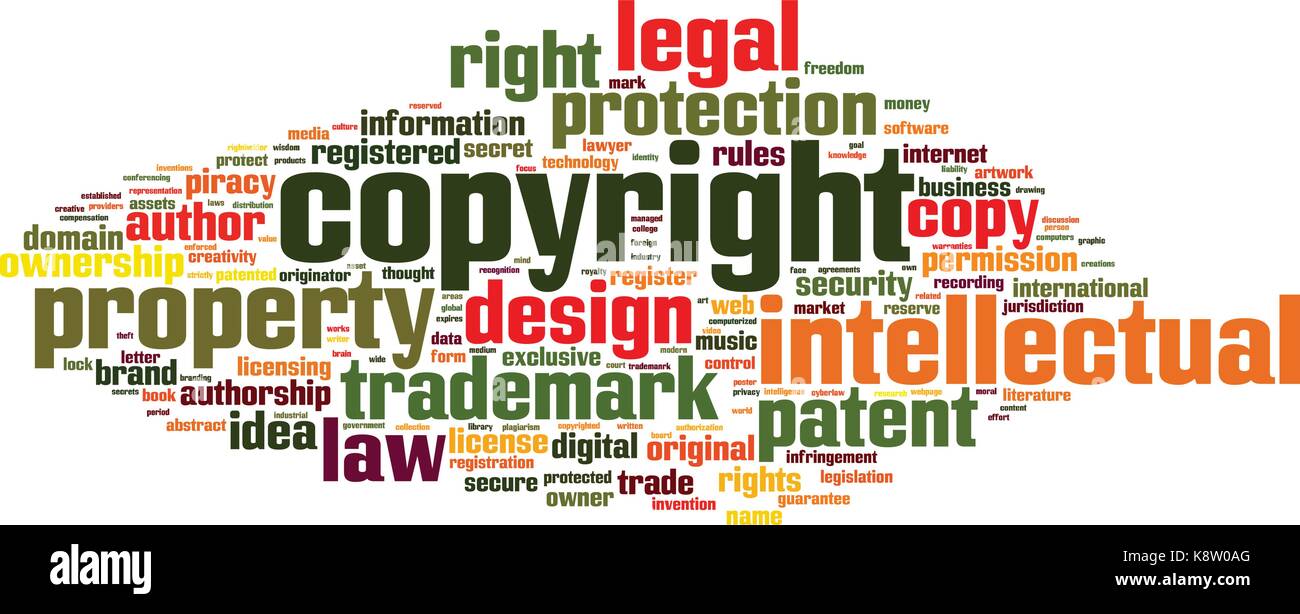 Copyright word cloud concept. Vector illustration Stock Vector Image ...