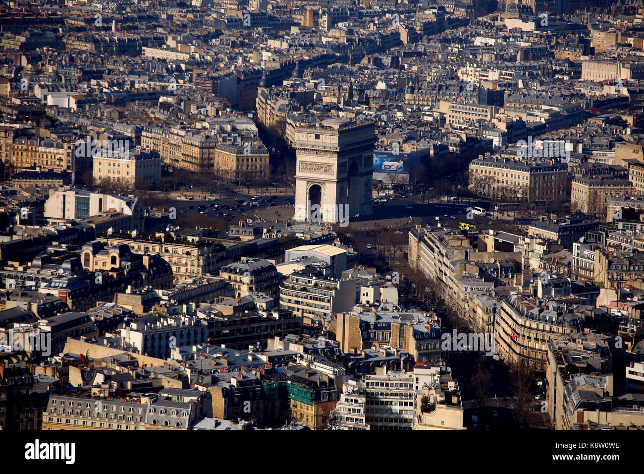 View of the iconic Arc De Triomphe Paris, France Stock Photo - Alamy