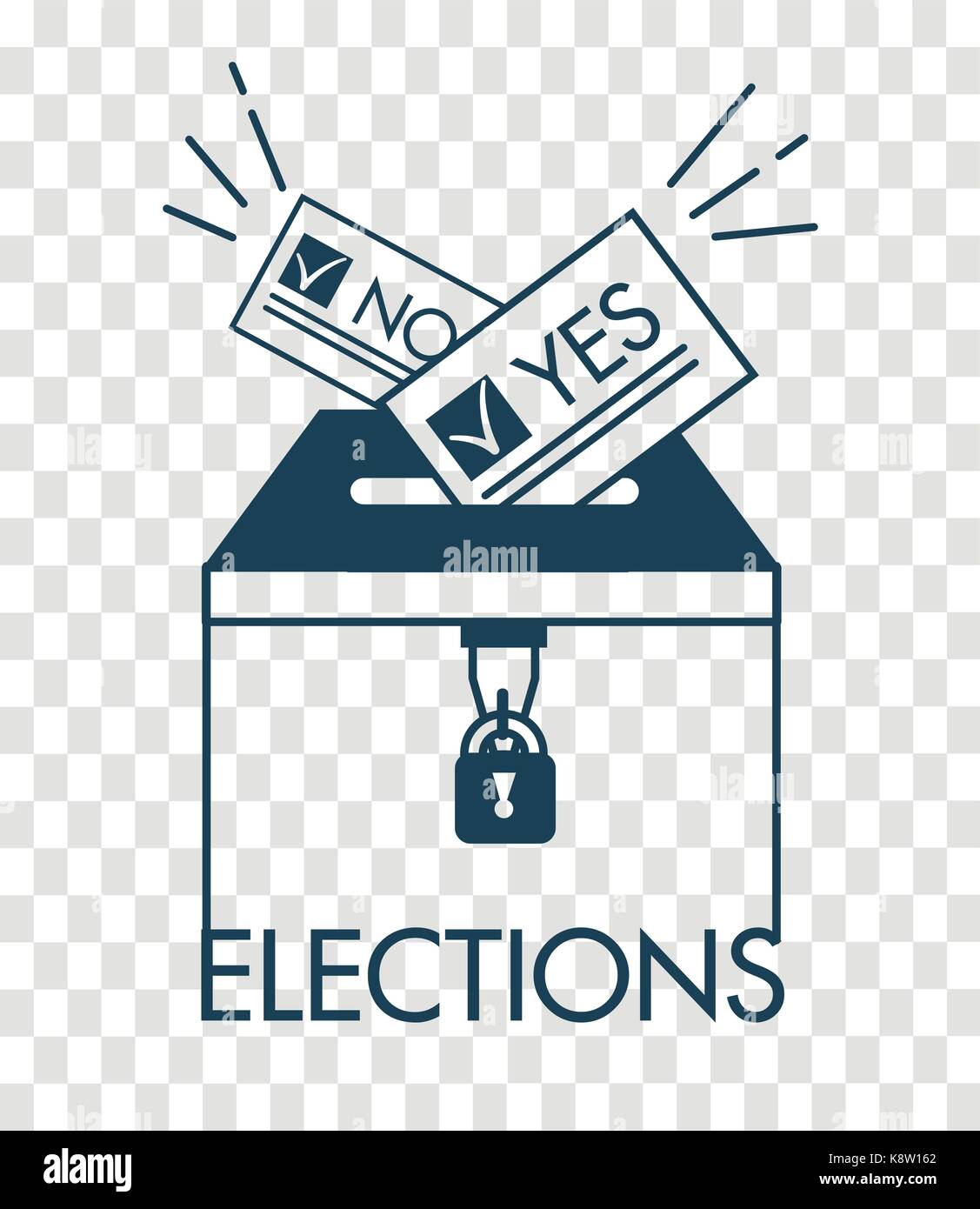 Voting concept - hand putting paper in the ballot box. ballot icon the ...