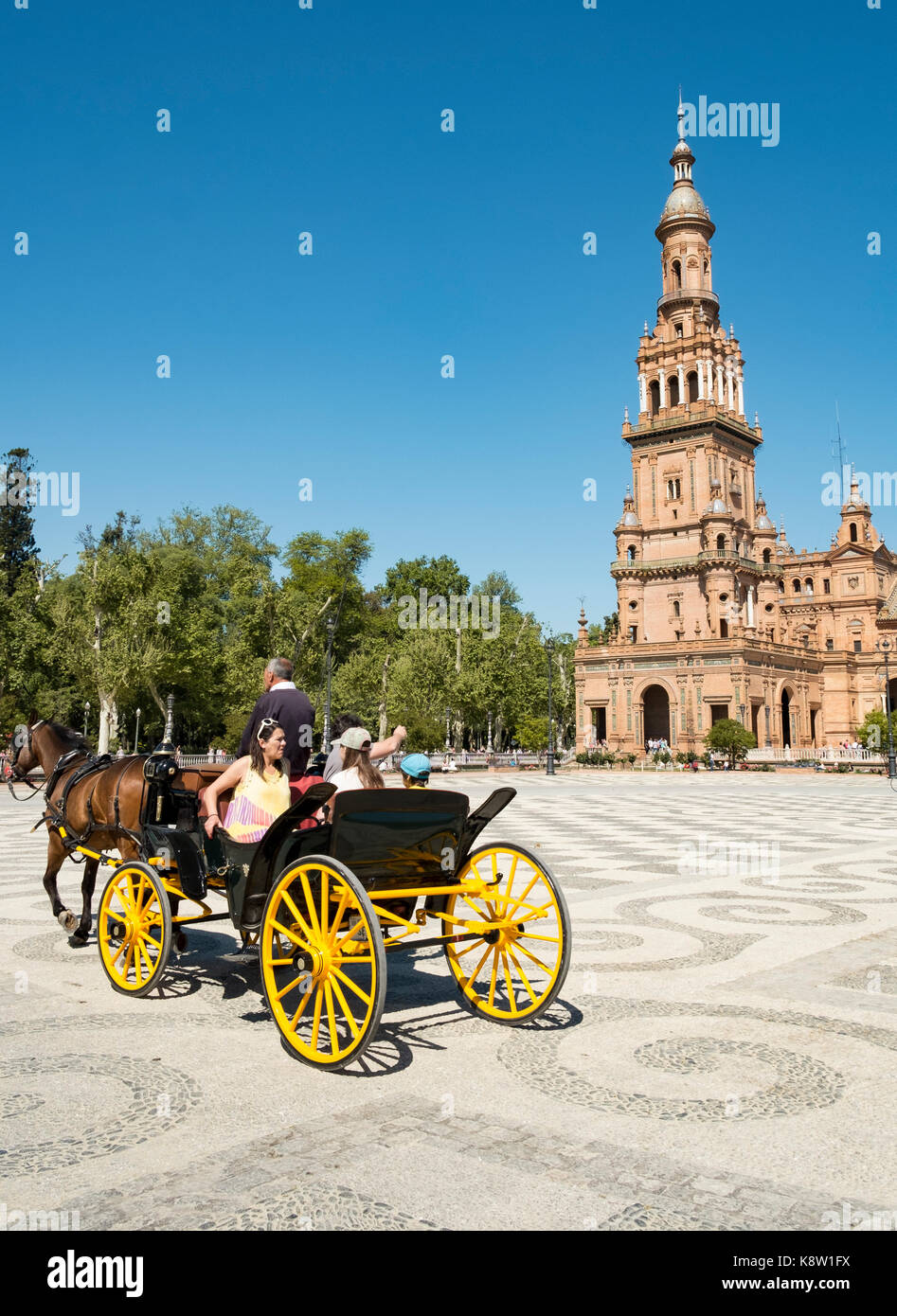 Spain square (plaza de españa), Seville Stock Photo - Alamy