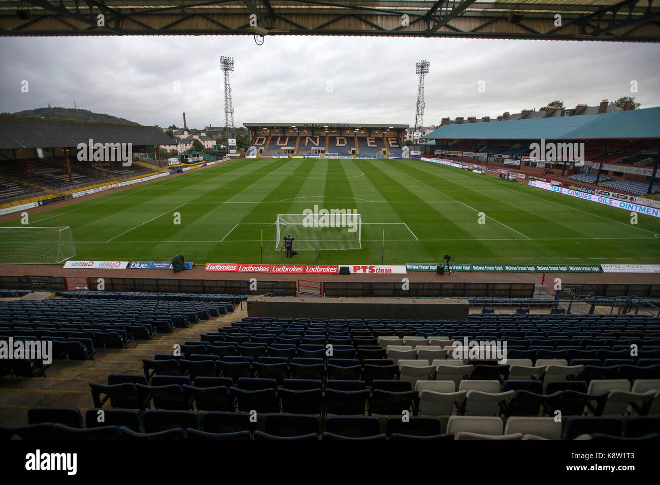 A general view of Dens Park before the Betfred Cup, Quarter Final match ...