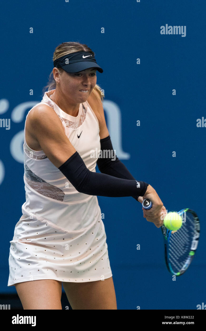 Maria Sharapova (RUS) competing at the 2017 US Open Tennis ...