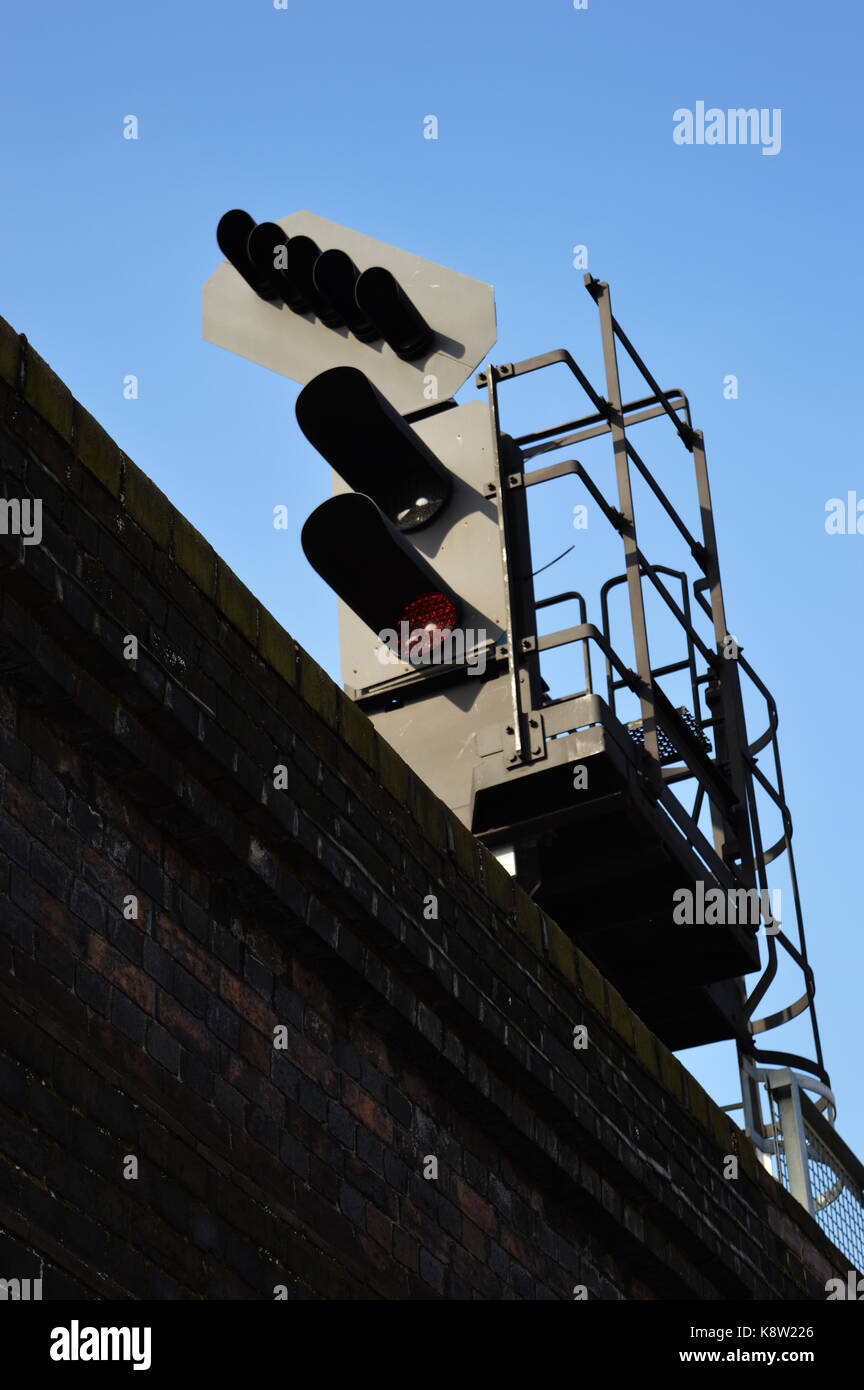 Train traffic lights Stock Photo - Alamy