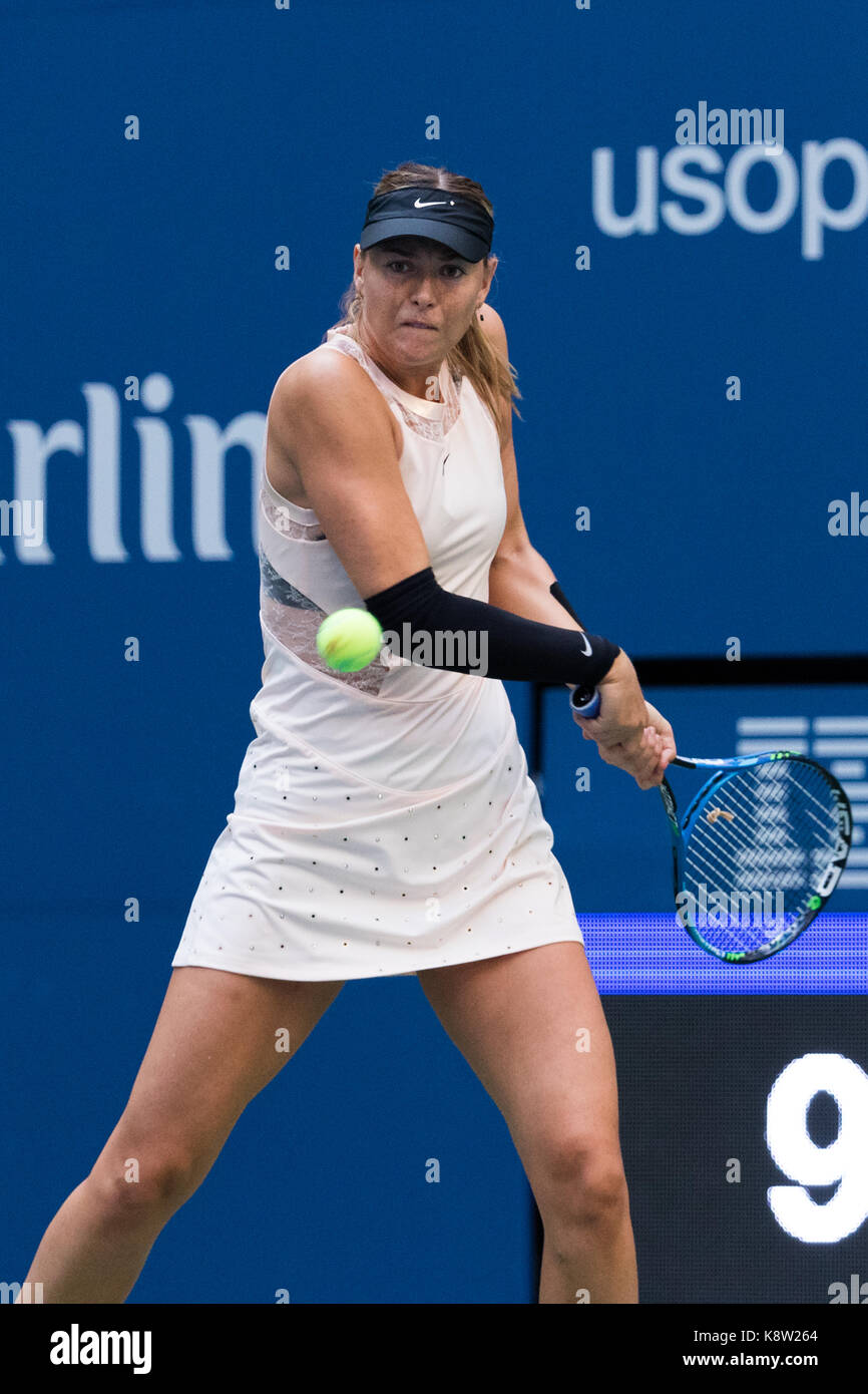 Maria Sharapova (RUS) competing at the 2017 US Open Tennis ...