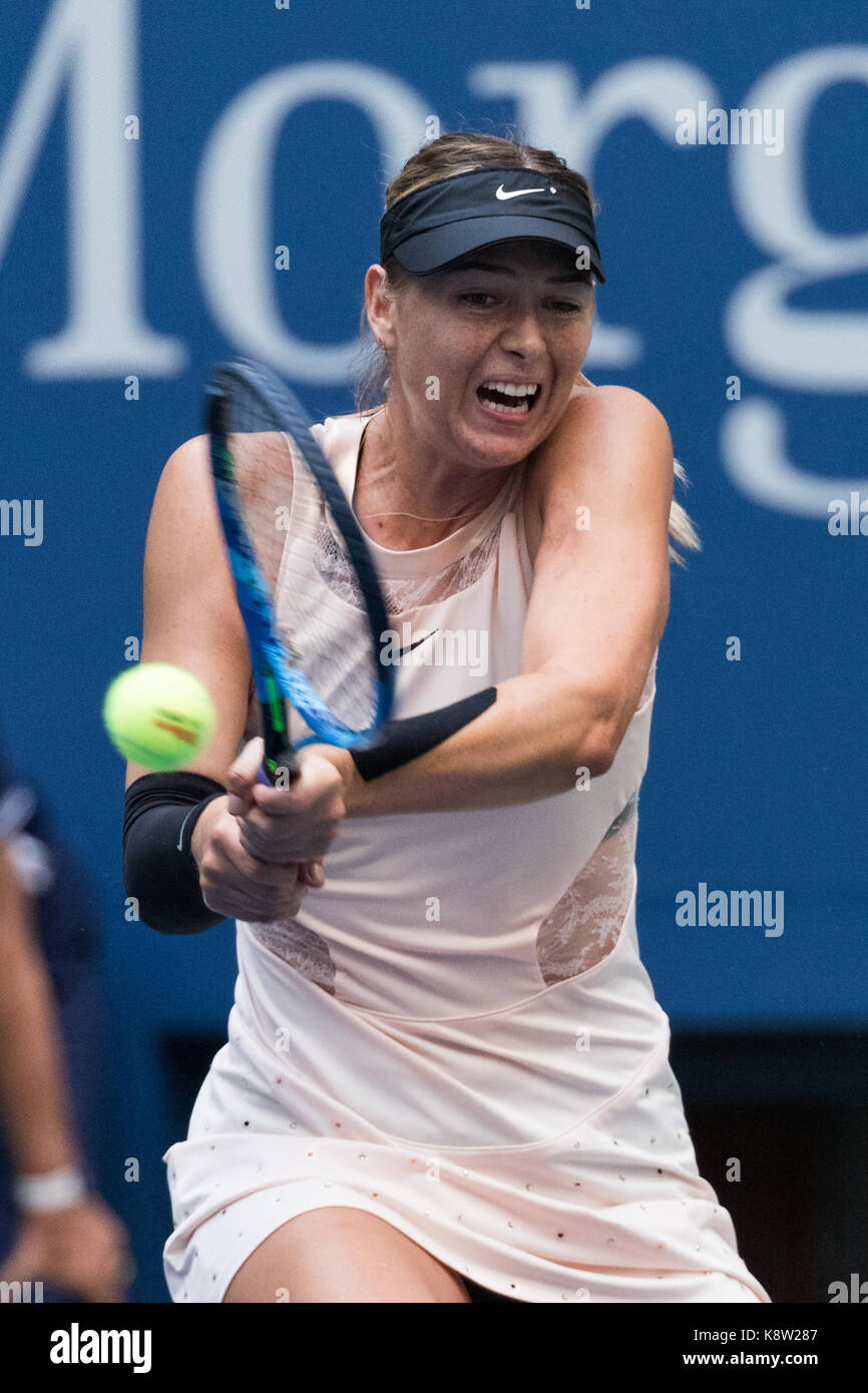 Maria Sharapova (RUS) competing at the 2017 US Open Tennis ...