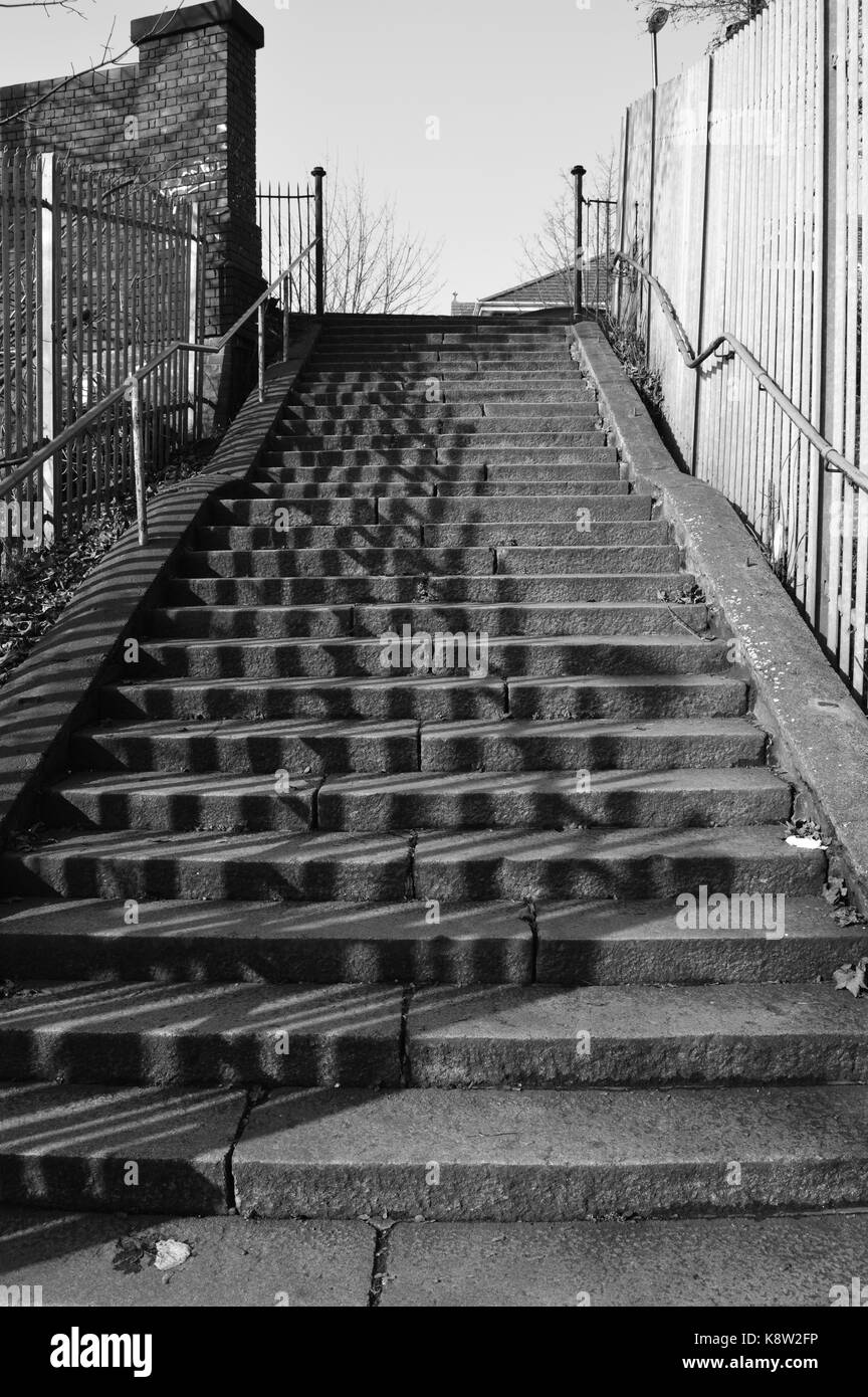 Stone stairs to alley Stock Photo - Alamy