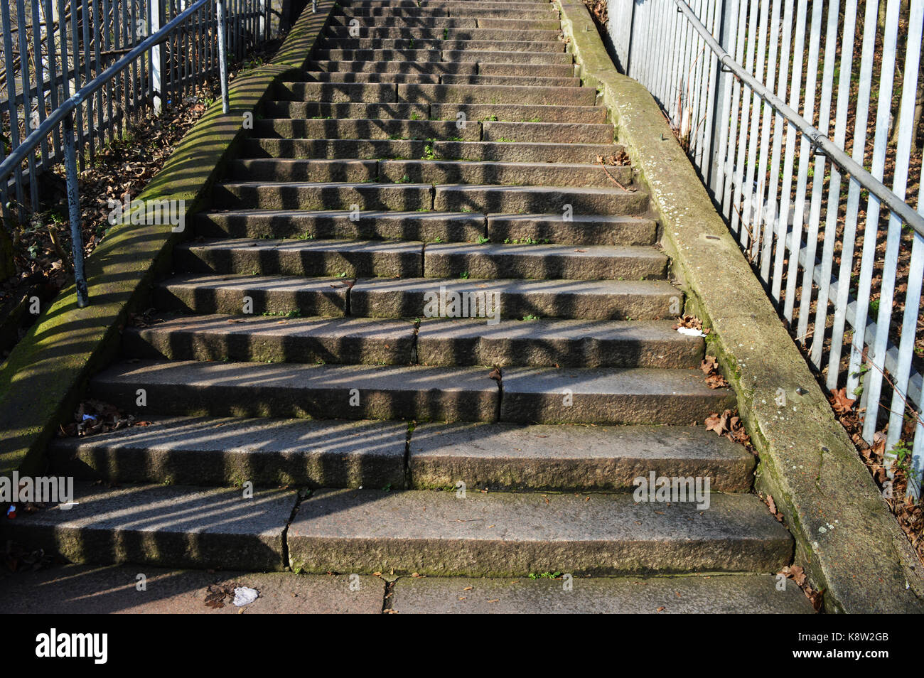 Stone stairs to alley Stock Photo - Alamy