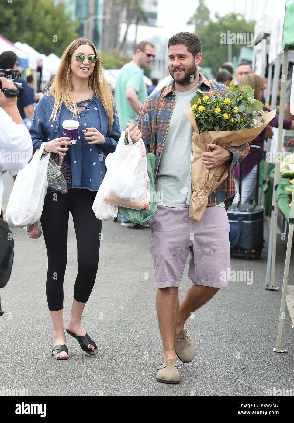 Whitney Port and her husband Tim Rosenman go to the Studio City Farmers ...