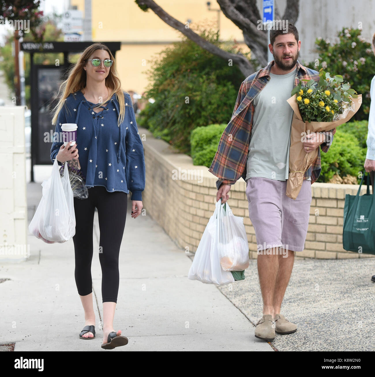Whitney Port and her husband Tim Rosenman go to the Studio City Farmers ...
