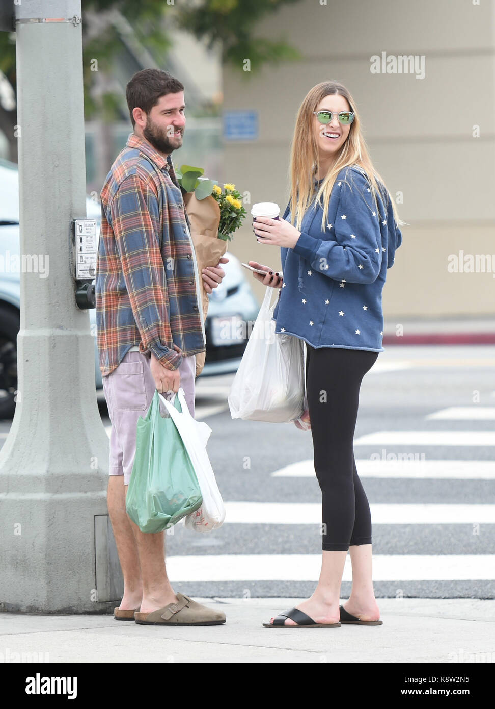 Whitney Port and her husband Tim Rosenman go to the Studio City Farmers ...