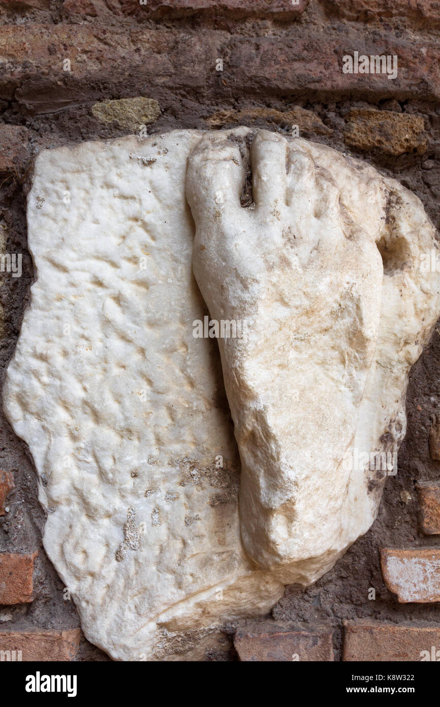A marble foot - Santa Sabina - Rome Stock Photo - Alamy
