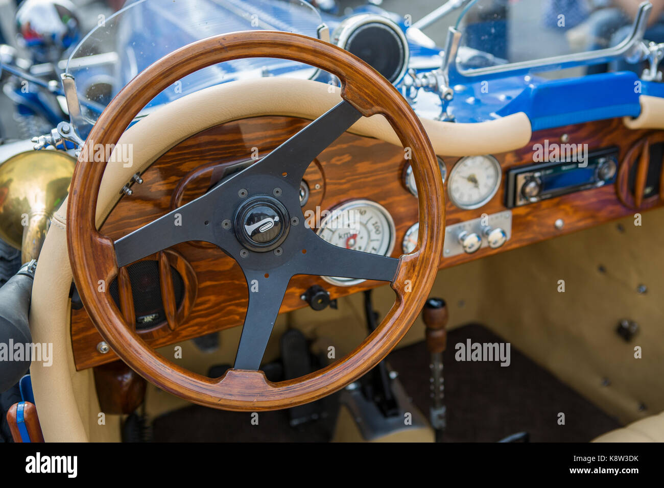 Cockpit of Bugatti classic car Stock Photo - Alamy
