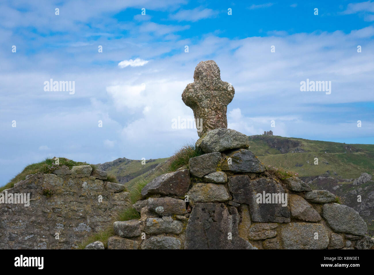 St Helen's Oratory, ruined chapel, Cape Cornwall Stock Photo - Alamy