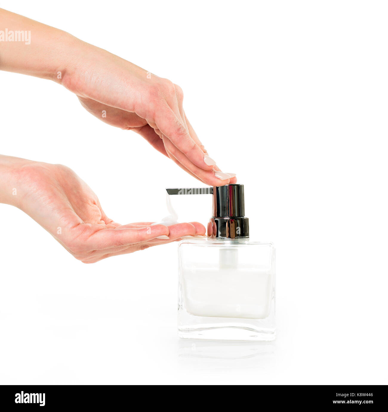 hand soap with pumping lotion from bottle Stock Photo - Alamy