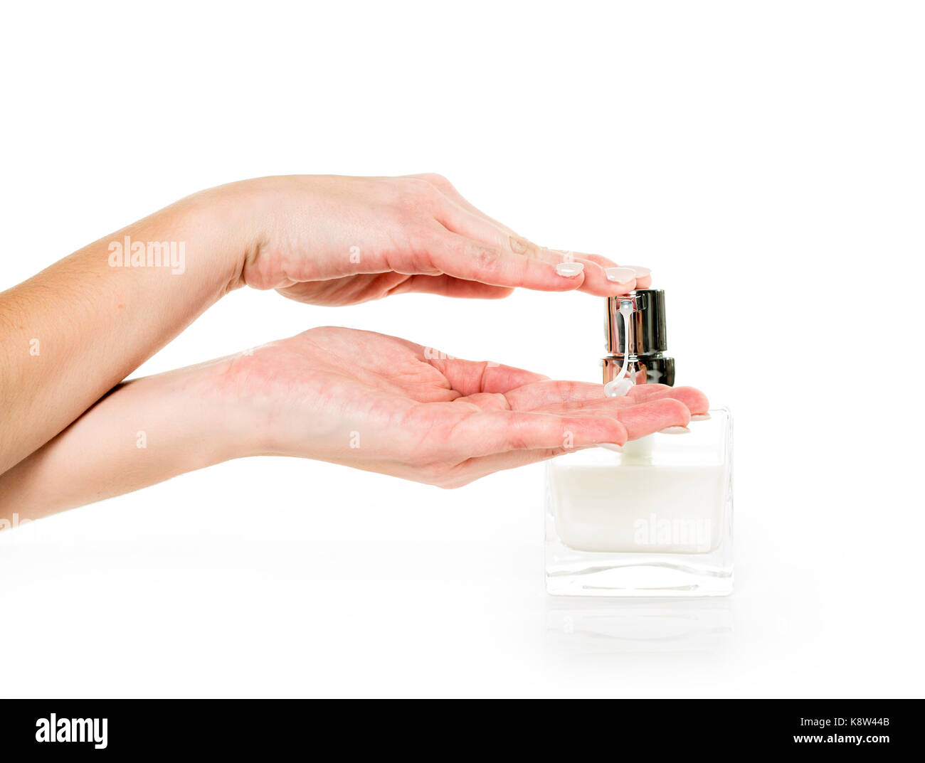 hand soap with pumping lotion from bottle Stock Photo - Alamy