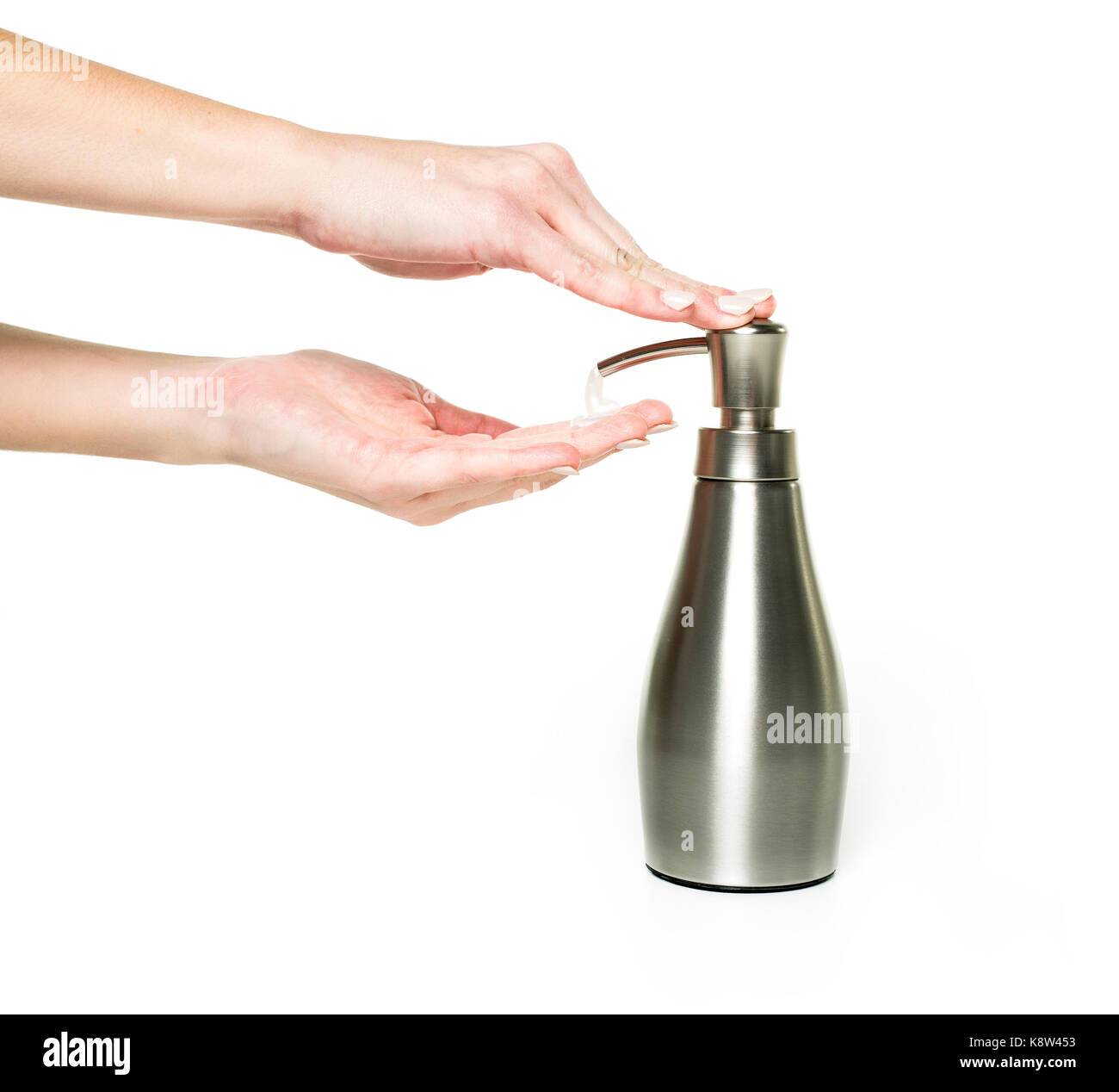 hand soap with pumping lotion from bottle Stock Photo - Alamy