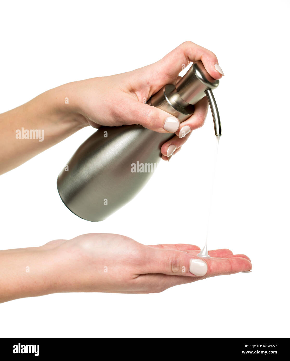 hand soap with pumping lotion from bottle Stock Photo - Alamy