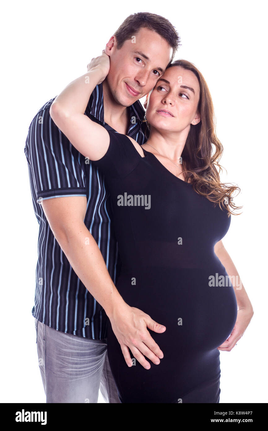 Portrait of beautiful couple future parents Stock Photo - Alamy