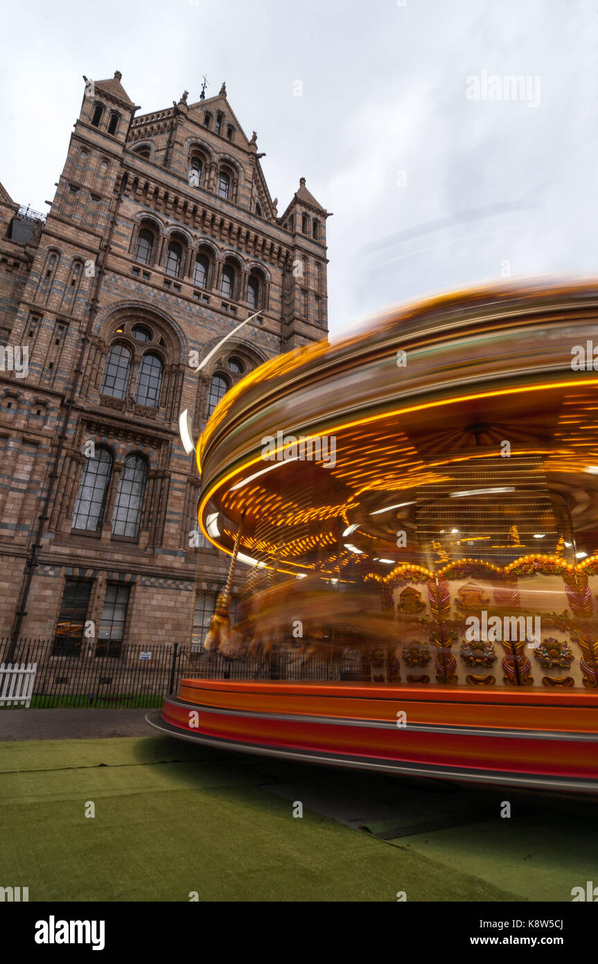 Carousel outside Natural History Museum, London, United Kingdom Stock ...