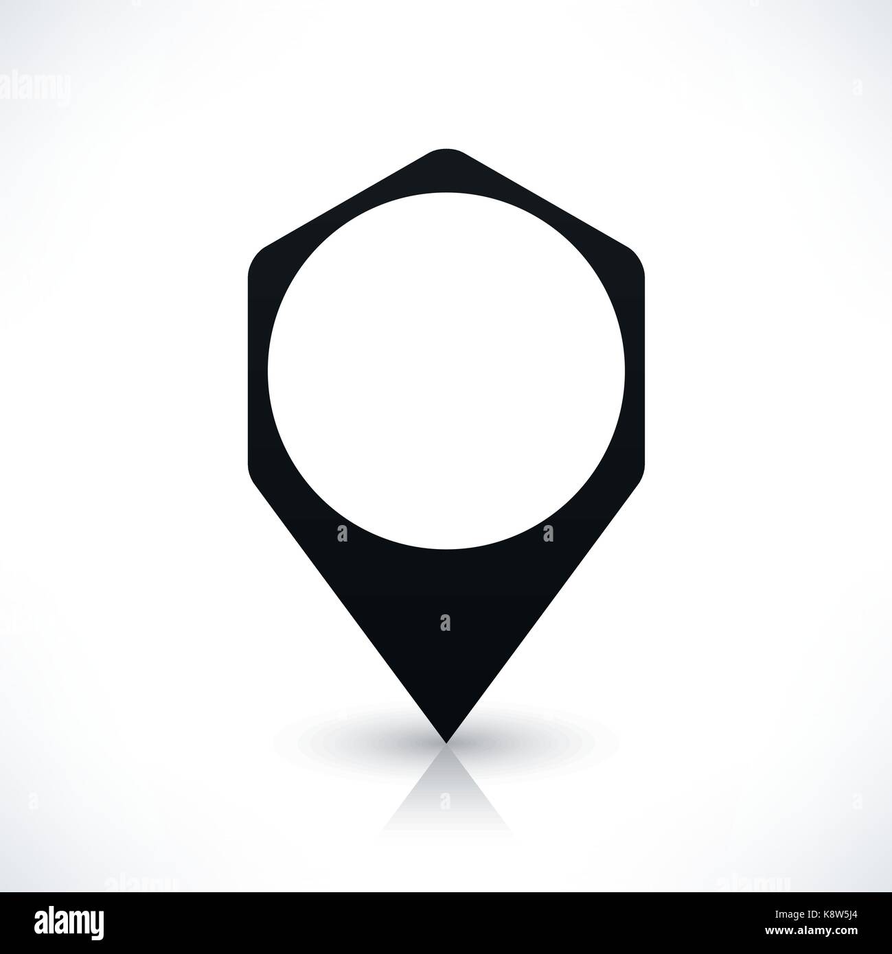 Map pins on white shadow hi-res stock photography and images - Alamy