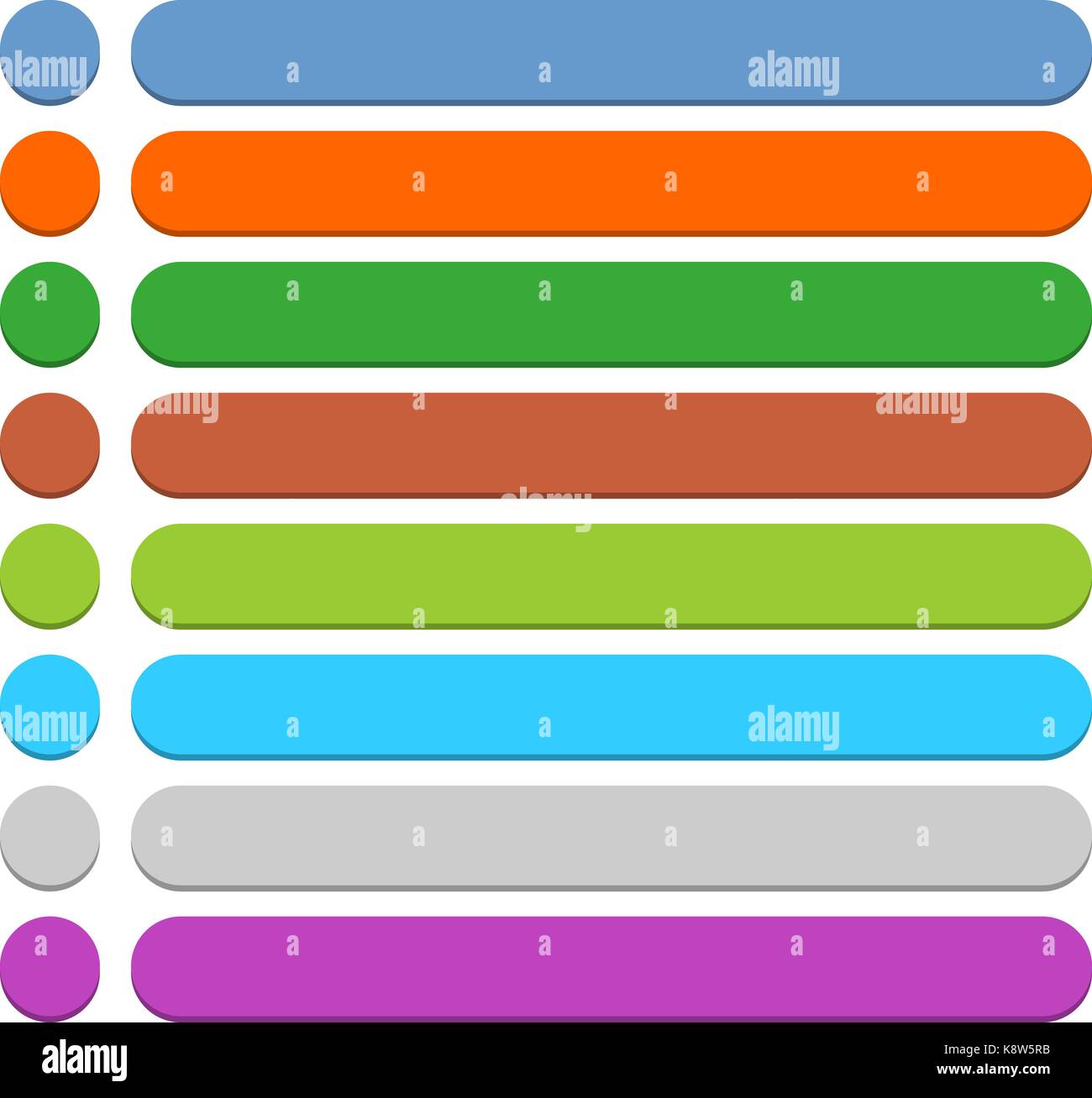 Flat blank icon circle empty internet color button on white background ...