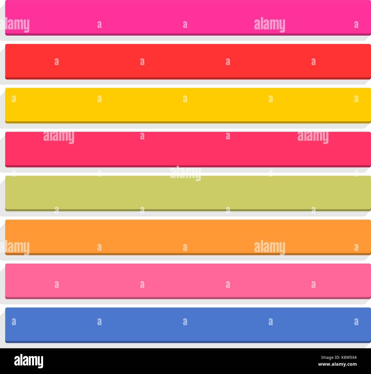 Flat blank icon square empty internet color button on white background ...