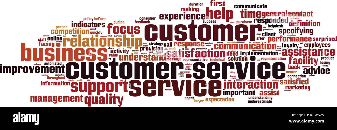 Customer Service word cloud concept. Vector illustration Stock Vector ...