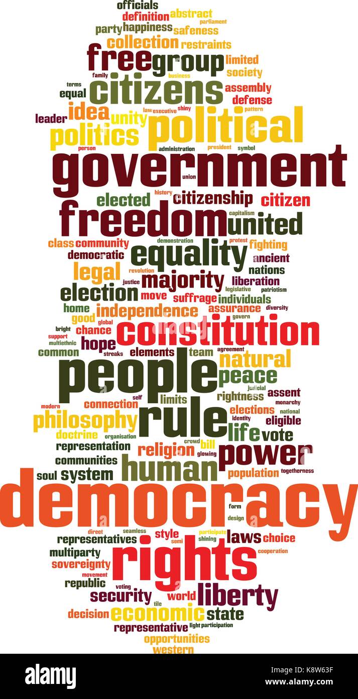 Democracy word cloud concept. Vector illustration Stock Vector Image ...