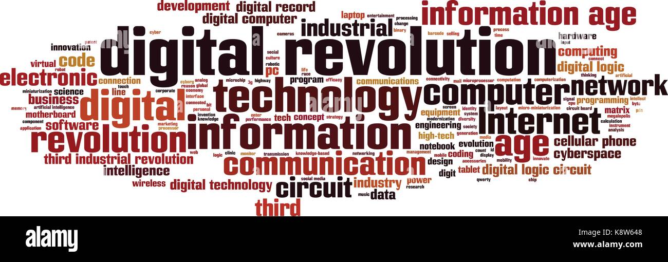 Digital revolution word cloud concept. Vector illustration Stock Vector ...
