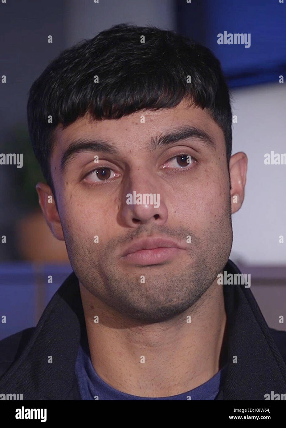 Screengrab taken from PA Video footage of Samim Bigzad, 23, an asylum ...