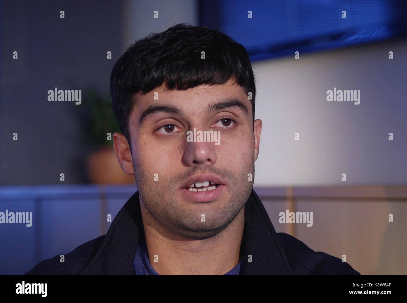 Screengrab taken from PA Video footage of Samim Bigzad, 23, an asylum ...