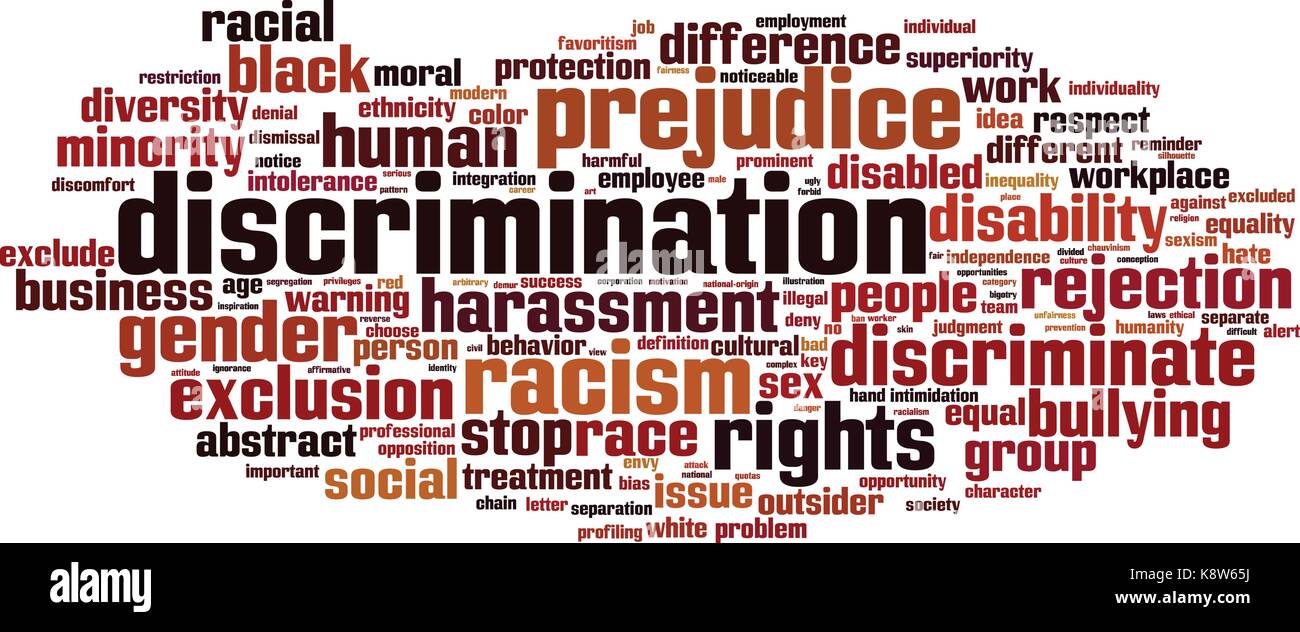 Discrimination word cloud concept. Vector illustration Stock Vector Image & Art - Alamy