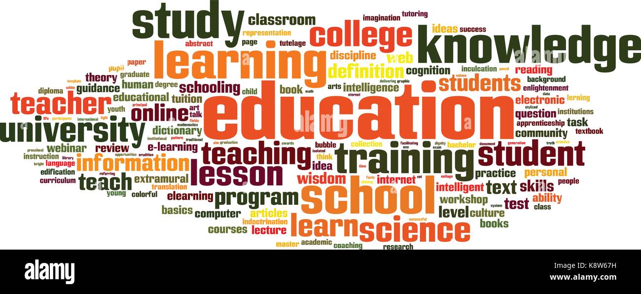 Education word cloud concept. Vector illustration Stock Vector Image ...