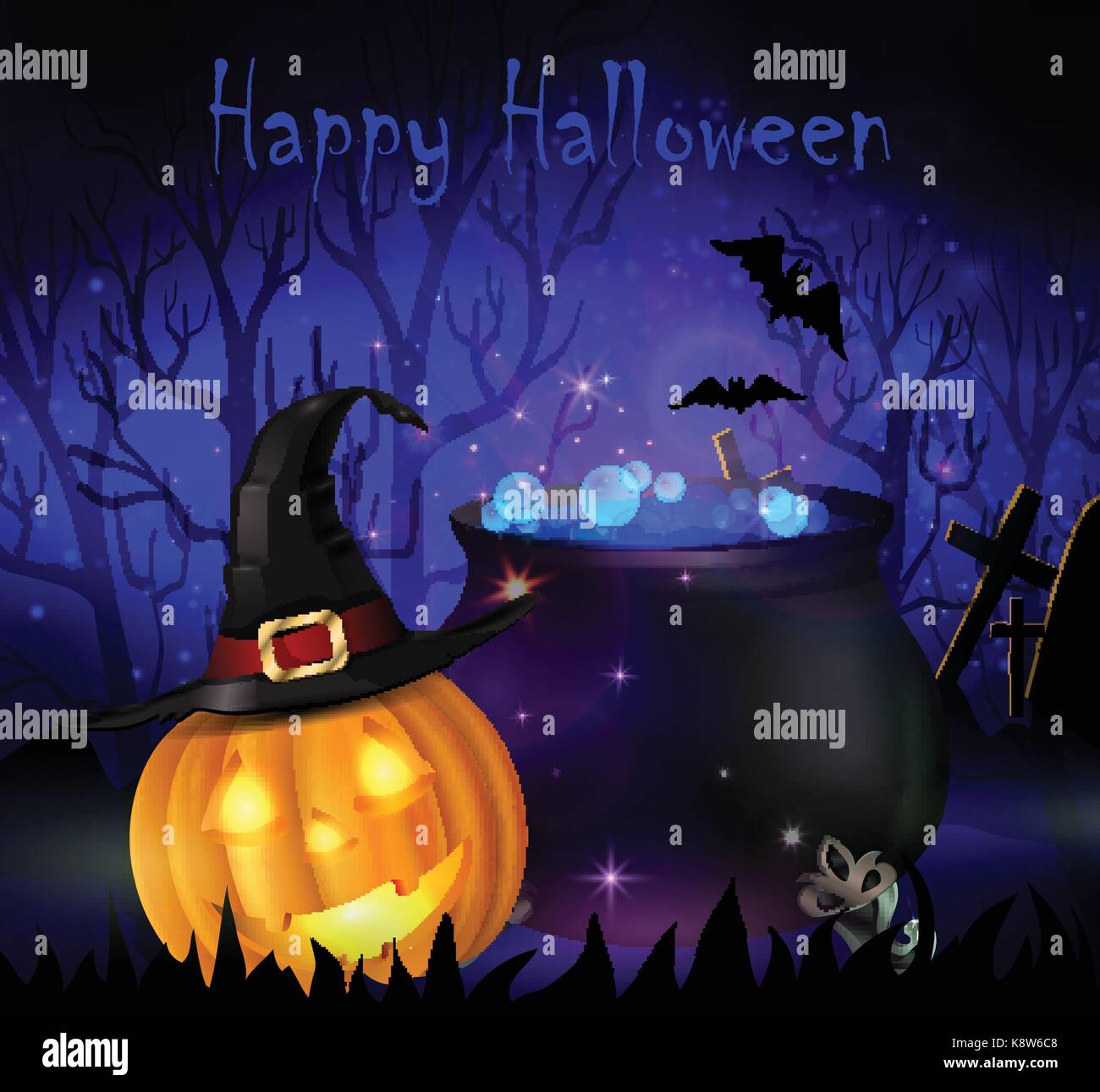 Halloween spooky background Stock Vector Image & Art - Alamy
