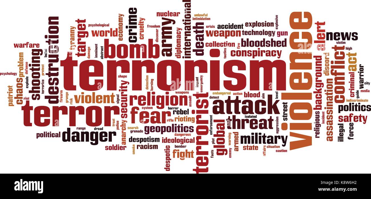 Terrorism word cloud concept. Vector illustration Stock Vector Image ...