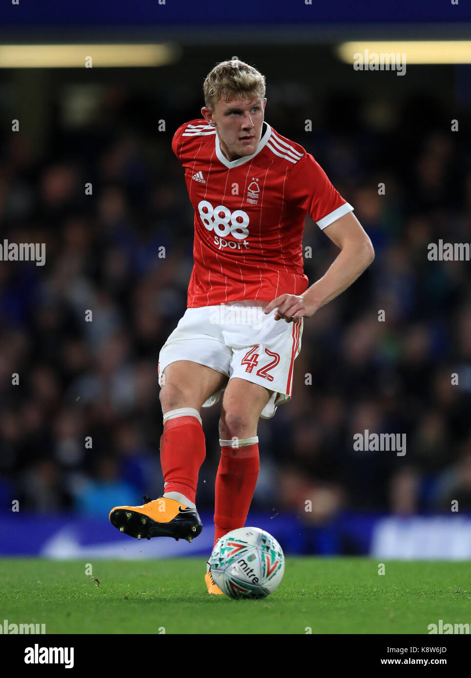 Nottingham Forest's Joe Worrall during the Carabao Cup, Third Round ...