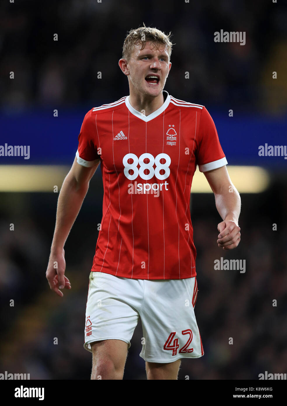 Nottingham Forest's Joe Worrall during the Carabao Cup, Third Round ...