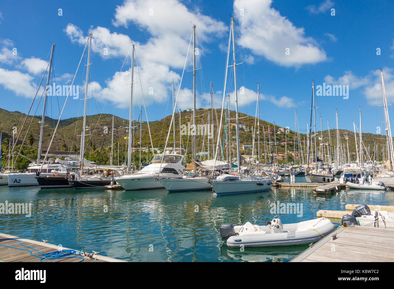 The harbour at Nanny Cay, Tortola, British Virgin Islands Stock Photo ...