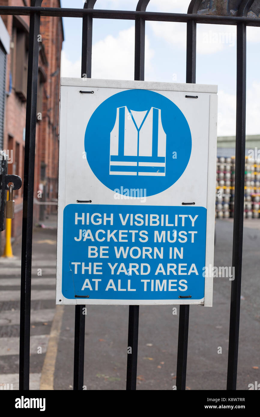 High visibility jacket must be worn sign hi-res stock photography and ...