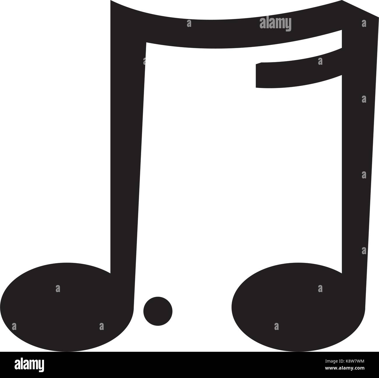 Isolated musical note Stock Vector Image & Art - Alamy