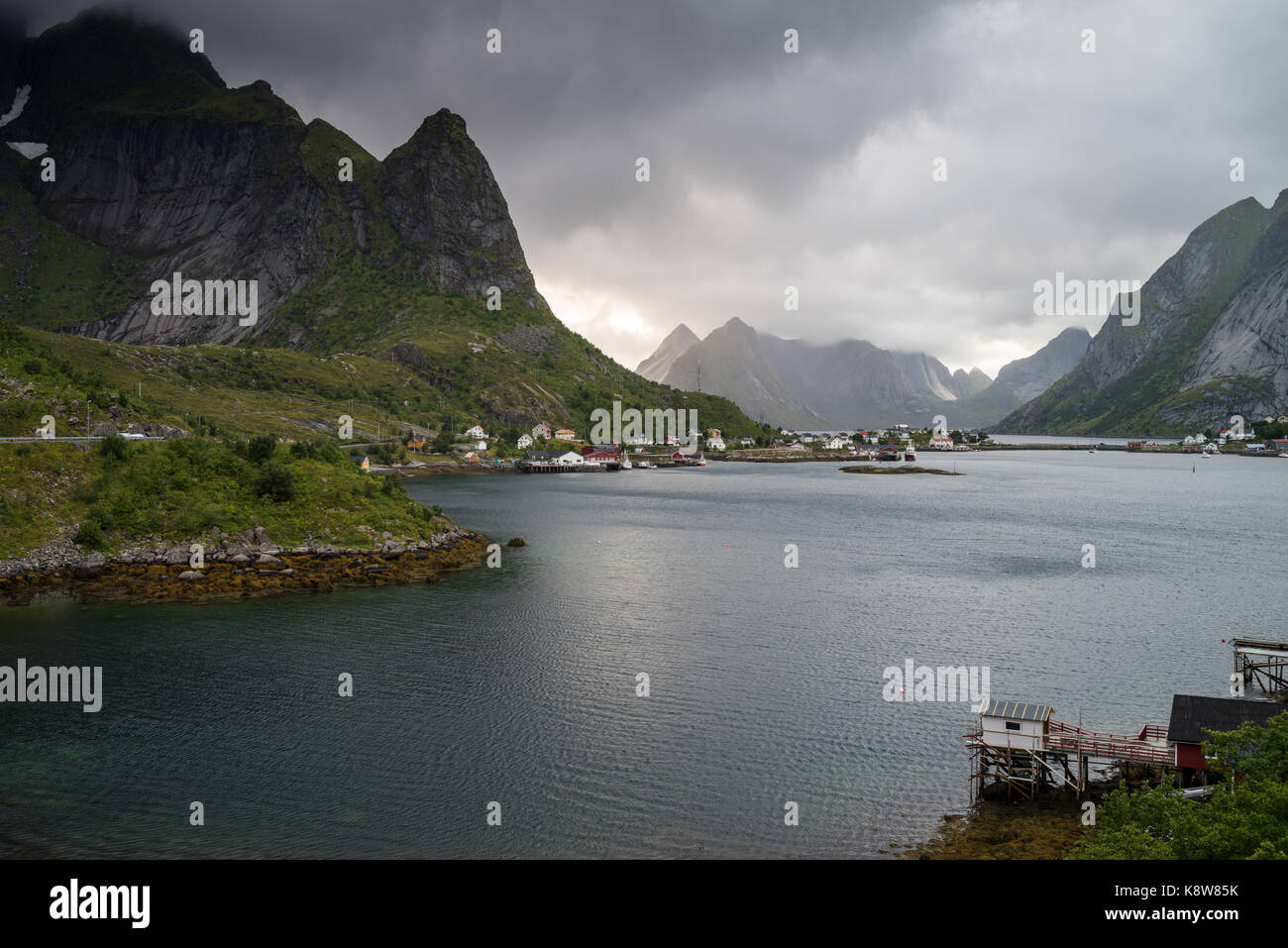 Lofoten Islands, Reine, Moskenes, Scandinavia, Norway, Europe Stock ...